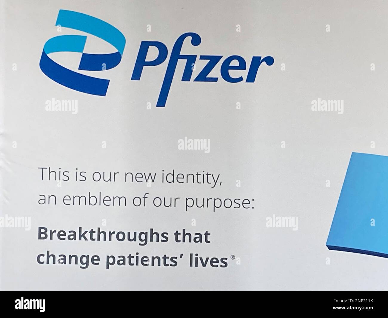 Photo by: STRF/STAR MAX/IPx 2021 1/19/21 pfizer displays their new logo ...