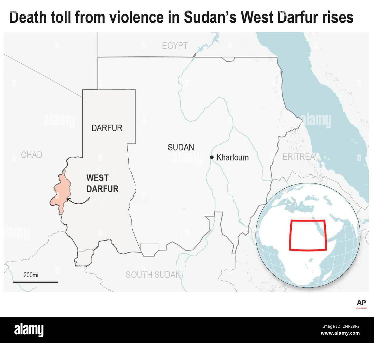 Map locates West Darfur Stock Photo - Alamy