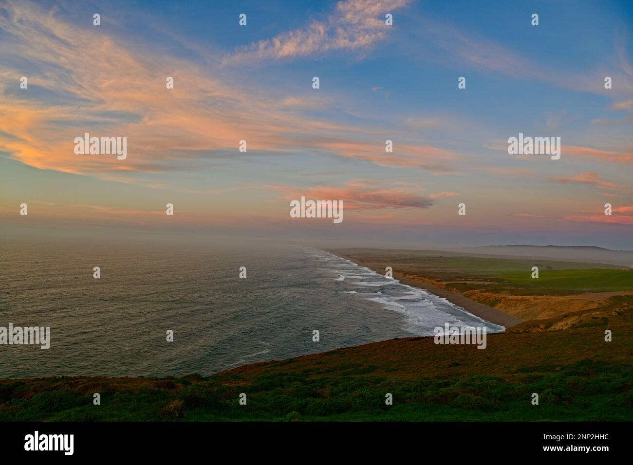 The Long Shoreline at Point Reyes National Seashore, California Stock ...