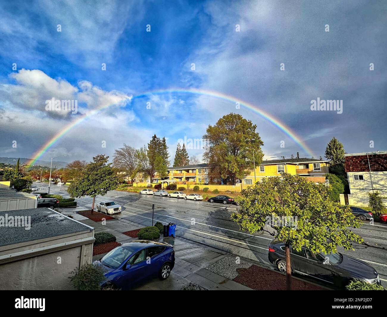 A Rainbow After The Storm - Cupertino, California Stock Photo - Alamy