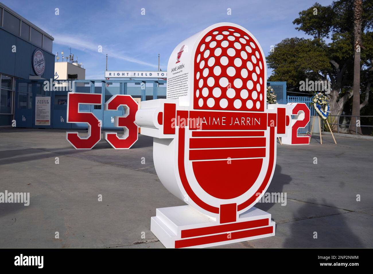 The microphone of Los Angeles Dodgers Spanish language broadcaster ...