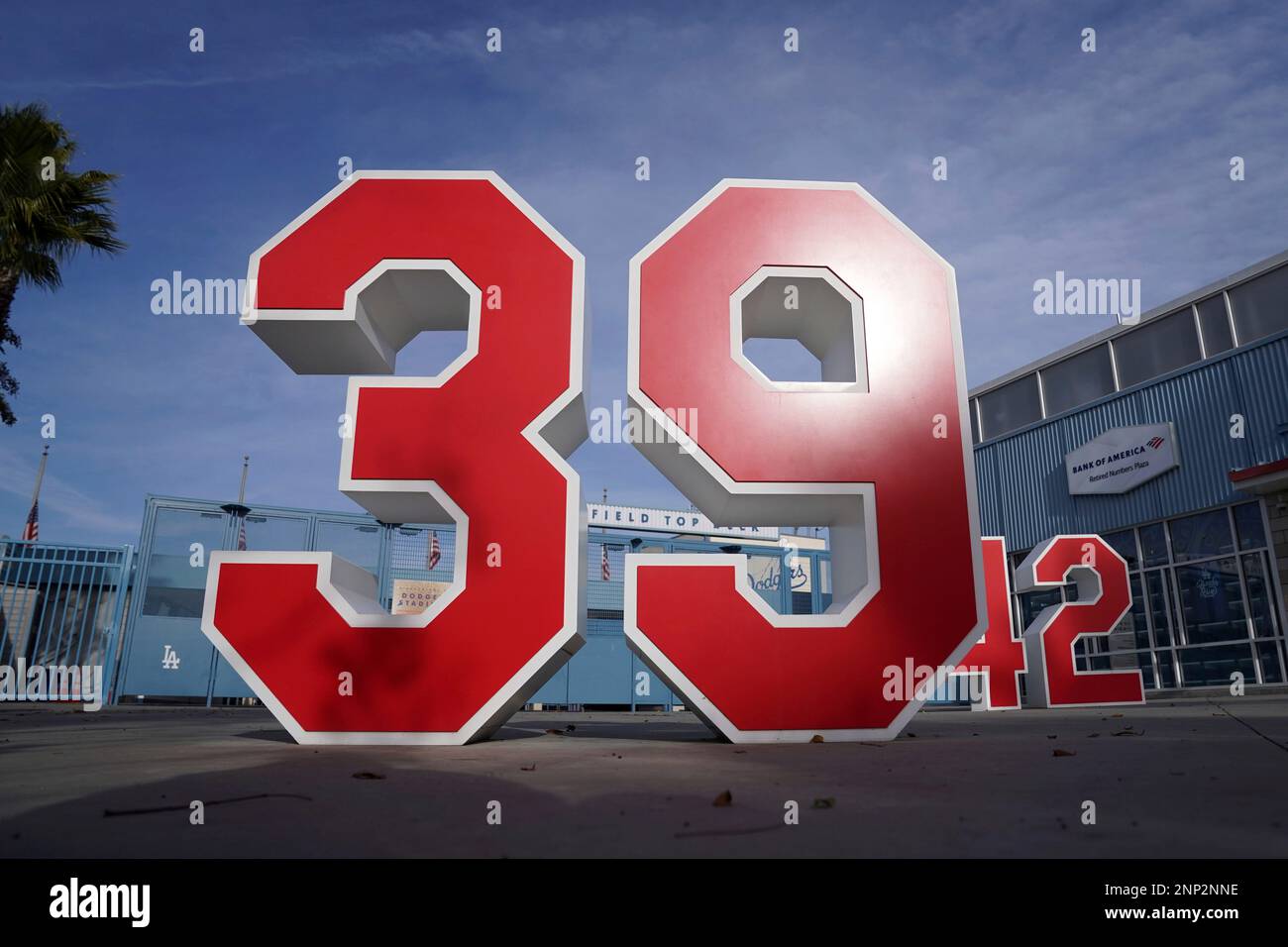 The No. 39 of Roy Campanella at the Retired Numbers Plaza at Dodger ...