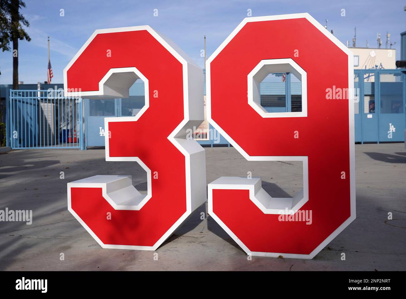 The No. 39 of Roy Campanella at the Retired Numbers Plaza at Dodger ...