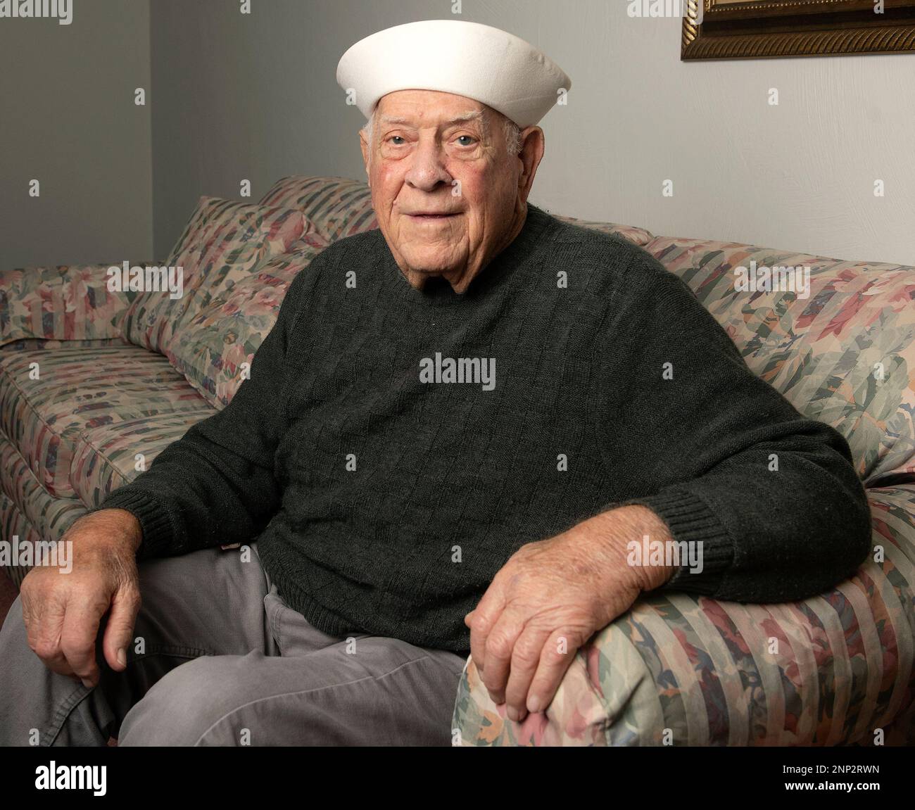 Michael Kemple, 93 poses for a portrait at his home Wednesday, Jan. 6 ...