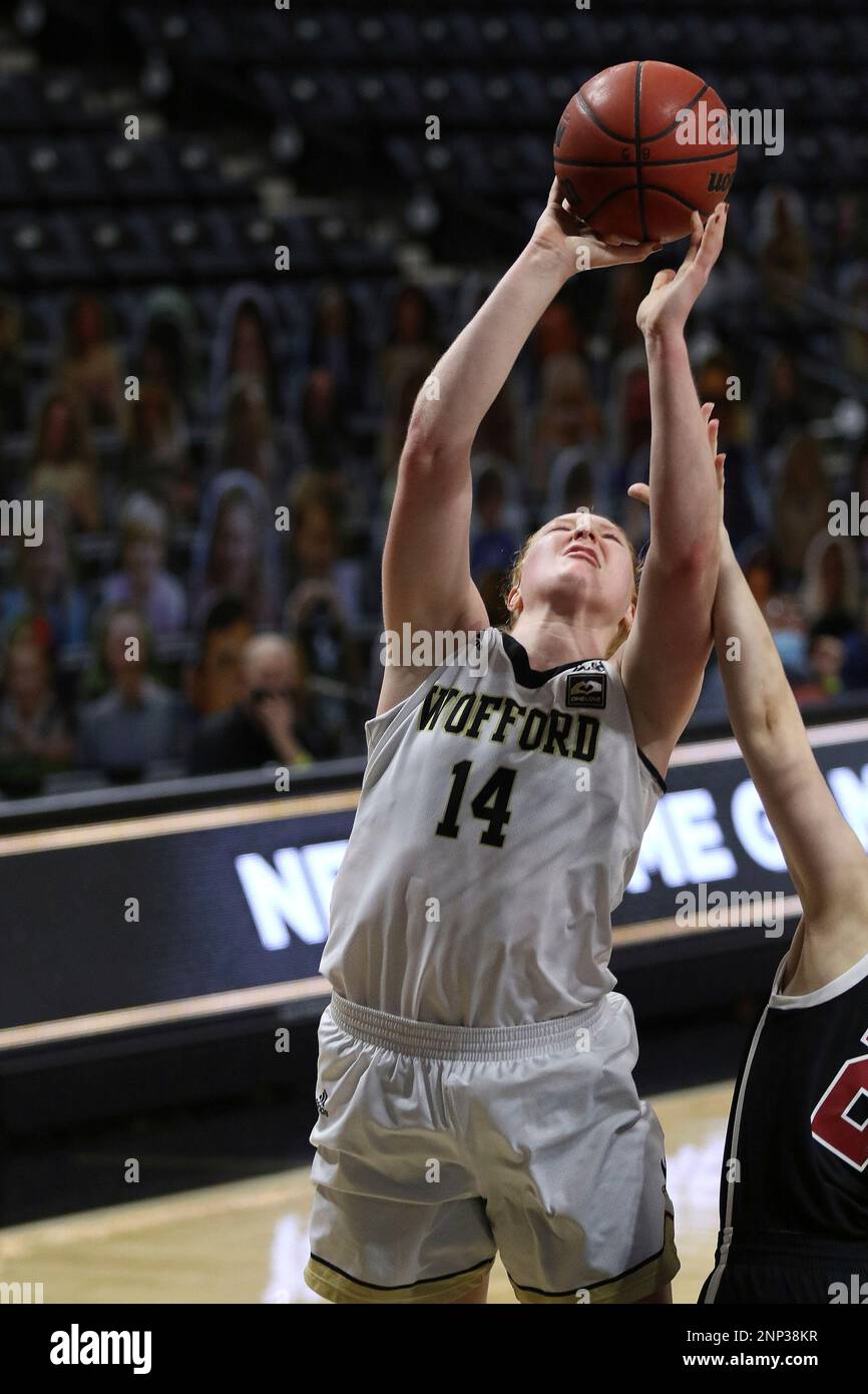 SPARTANBURG, SC - JANUARY 02: Lilly Hatton (14) forward of Wofford ...