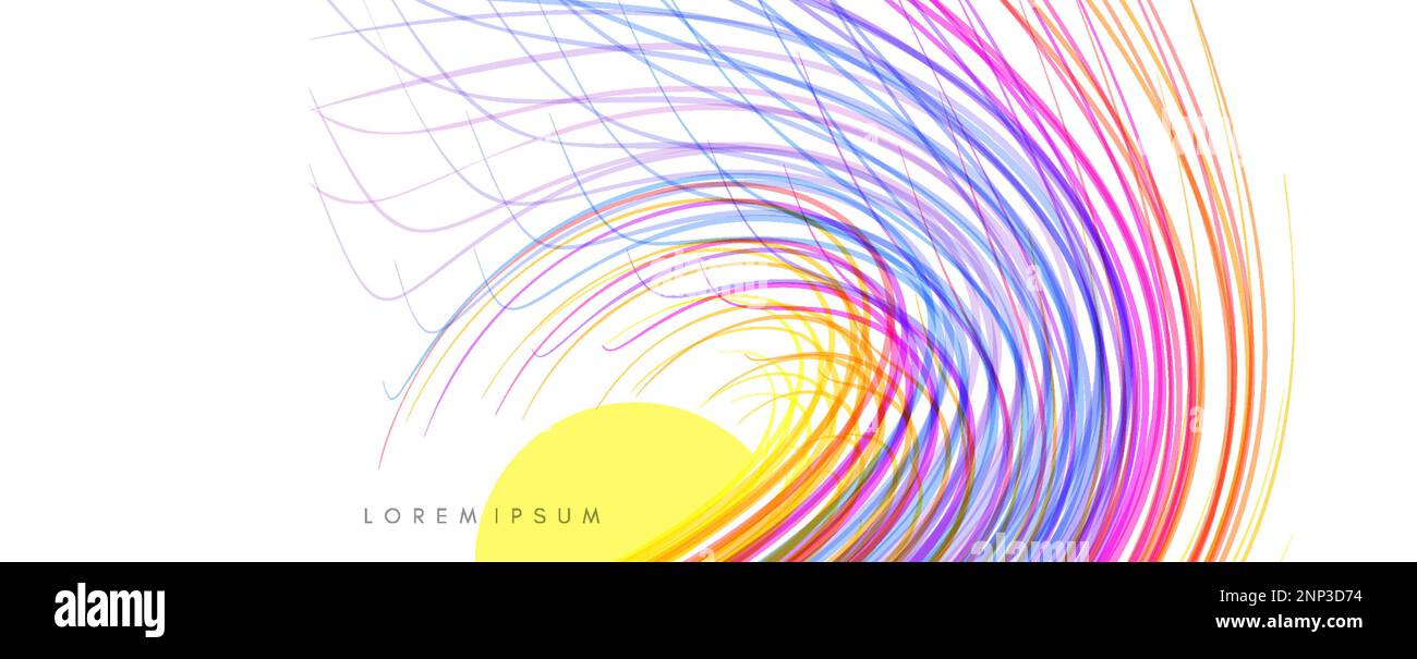 Curved Lines With Perspective Effect Optical Fiber 3d Abstract