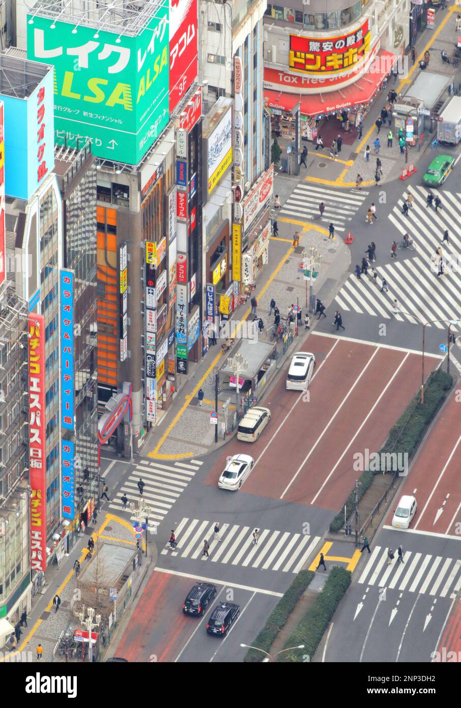 An aerial photo shows Kabukicho, a nigh life amusement district ...