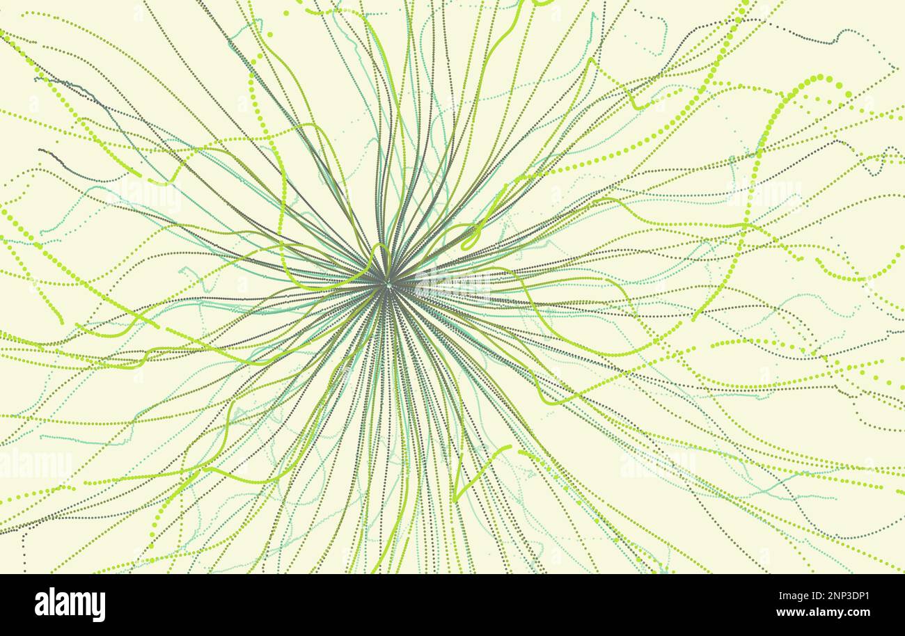 Point Explode Array With Dynamic Emitted Particles 3d Technology Style Abstract Background