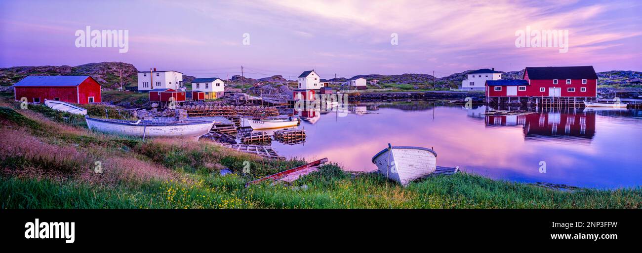 Lobster Fishing Harbour, Change Island, Newfoundland, Canada Stock ...
