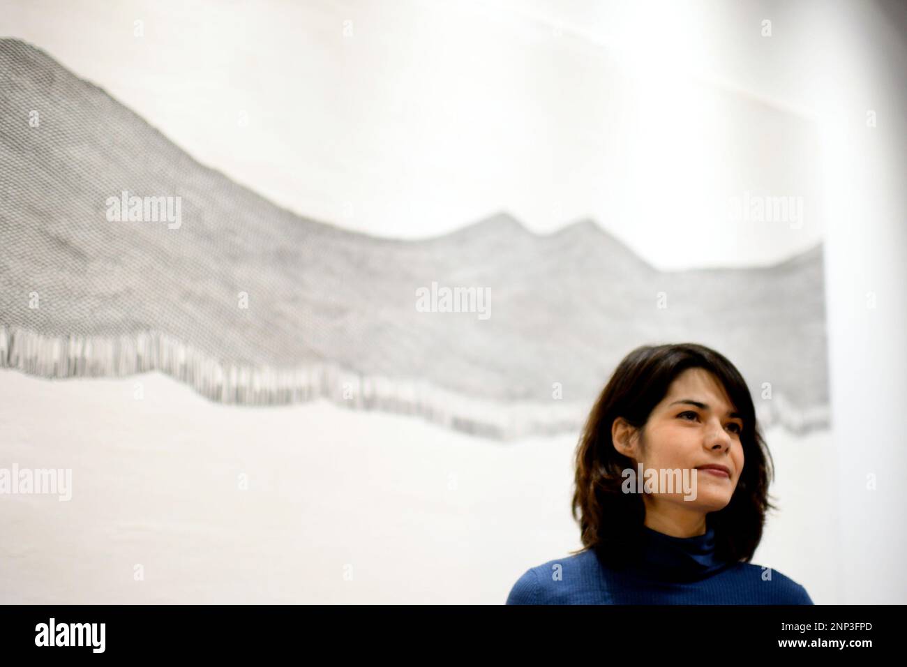 Podemos spokesperson at the Madrid Assembly, Isa Serra poses during an ...