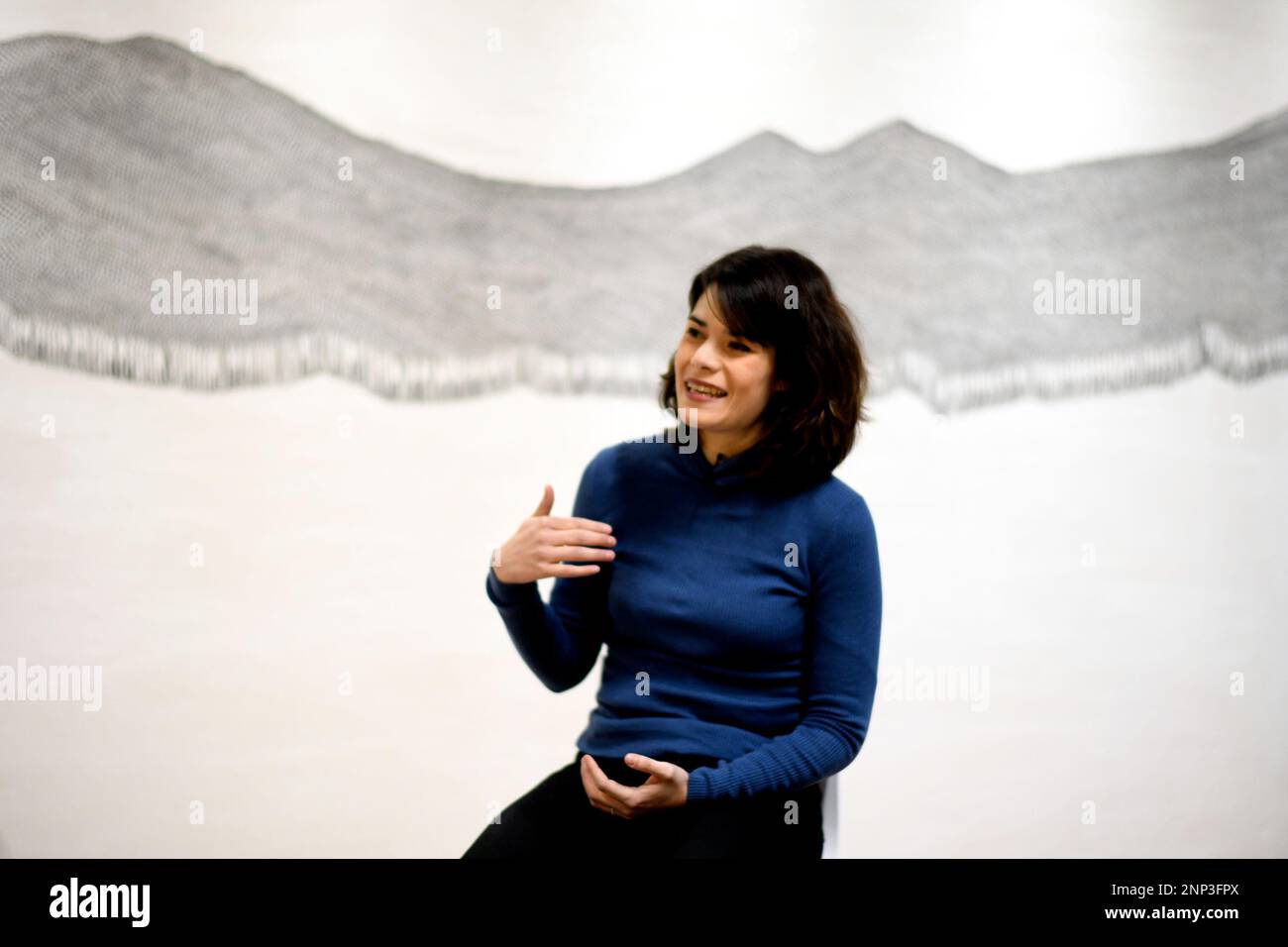Podemos spokesperson at the Madrid Assembly, Isa Serra during an ...