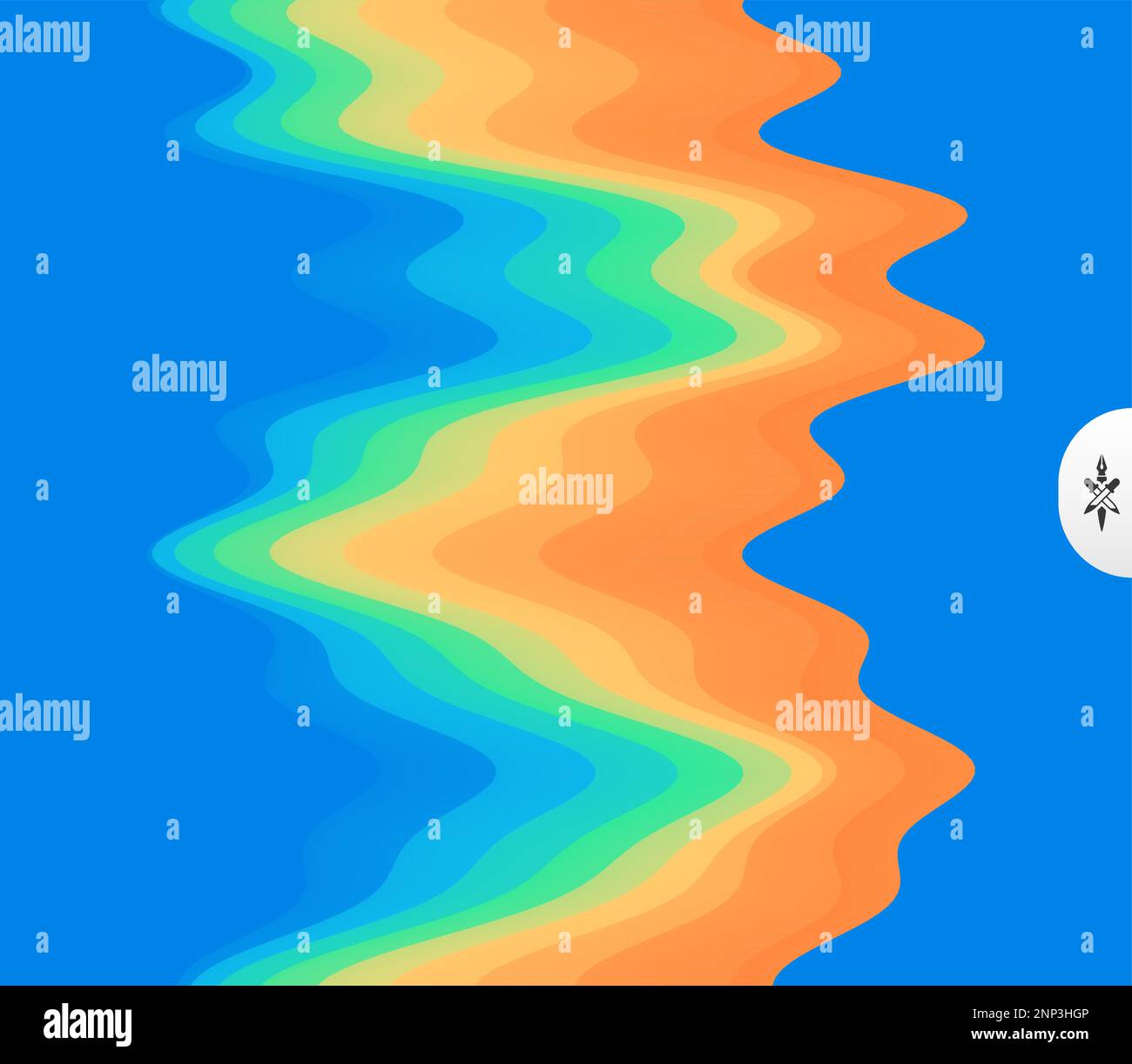 Abstract Waveform Background 3d Technology Style Vector Illustration