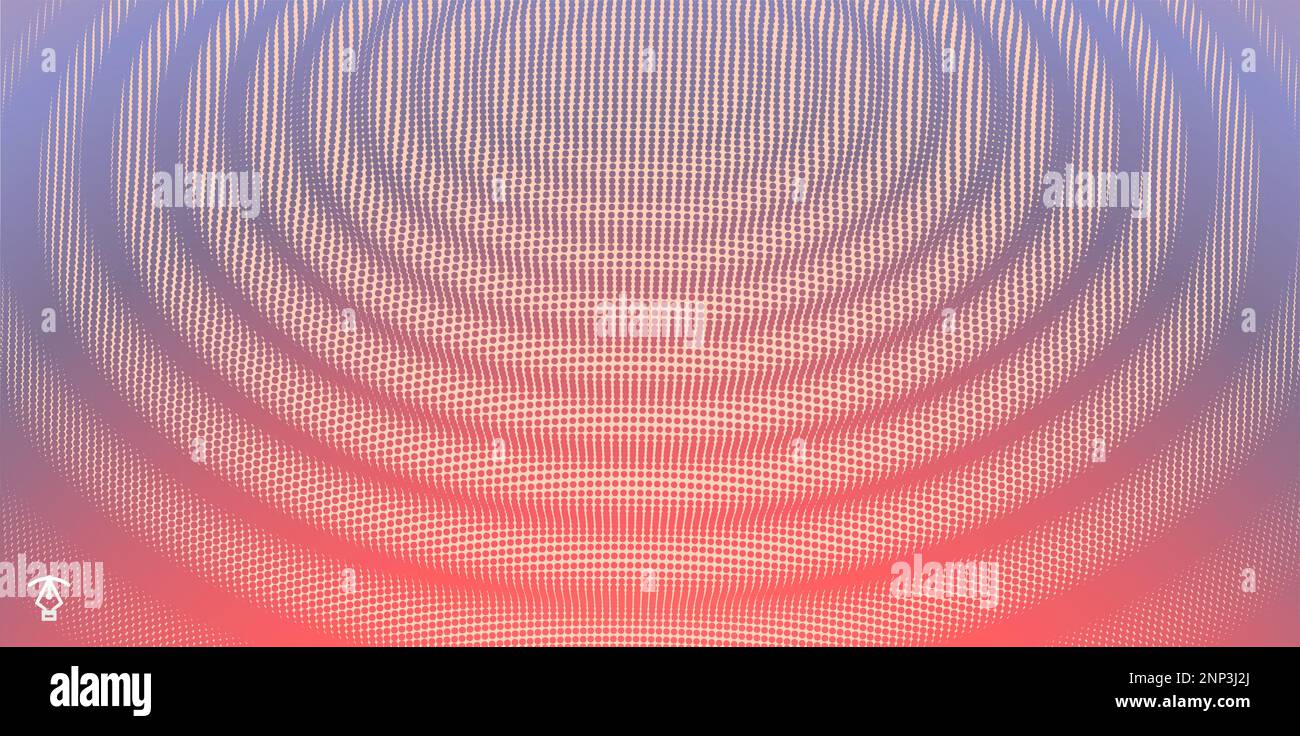 3D wavy background with ripple effect. Vector illustration with ...