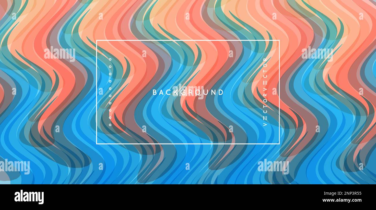 Abstract wavy background with dynamic effect. Modern screen design for ...