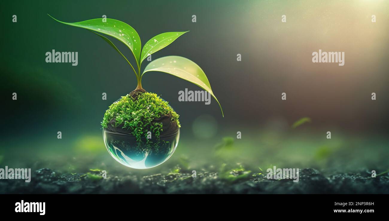 green natural conversation background concept for earth day april with ...