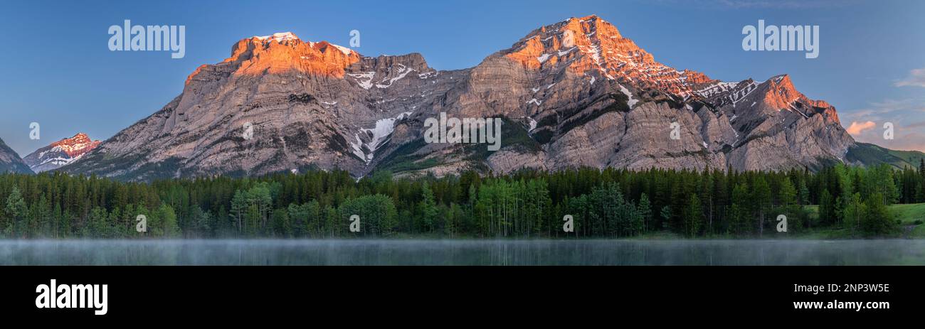 Mount Kidd, Wedge Pond, Alberta, Canada Stock Photo - Alamy