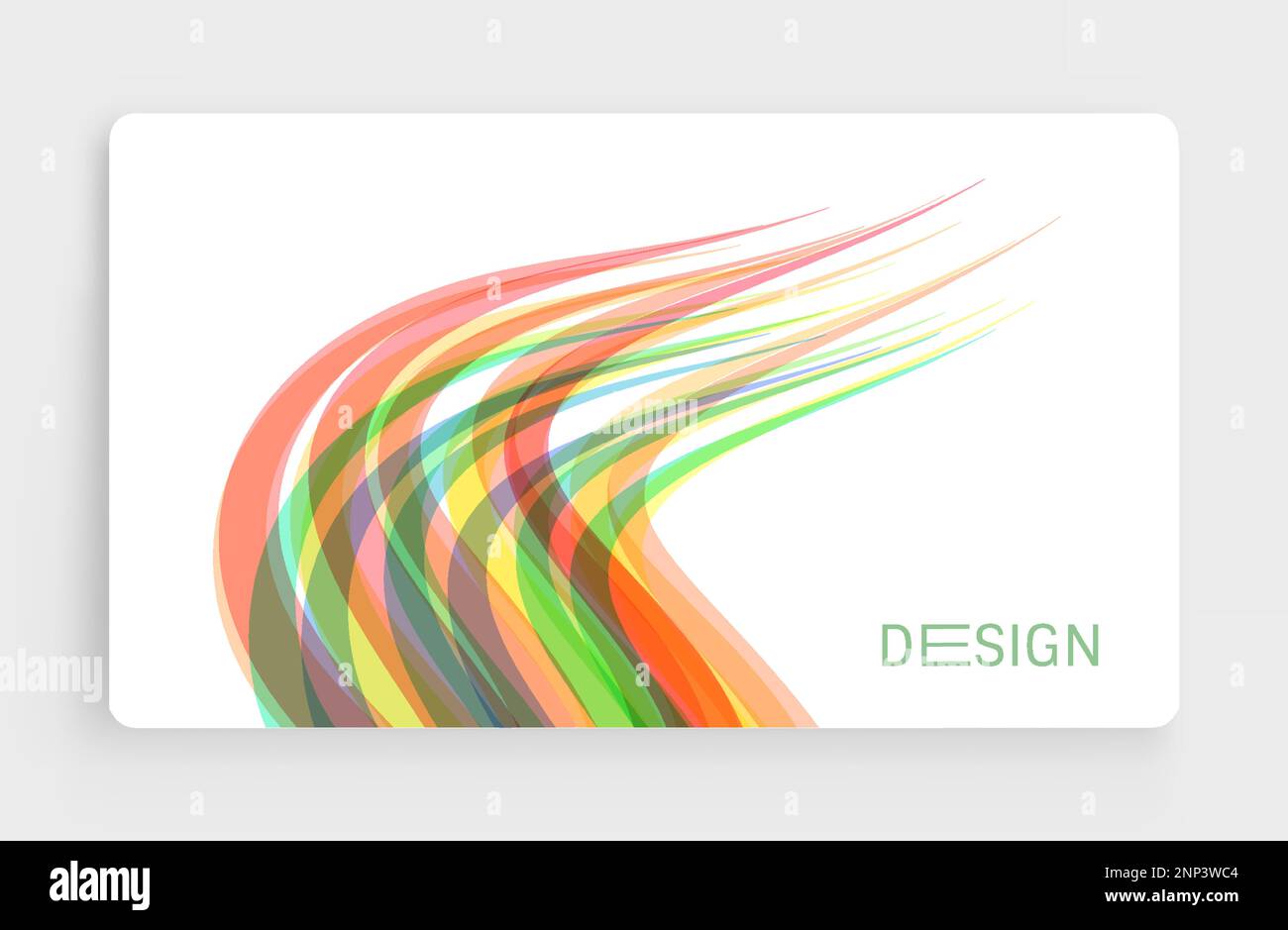 Ñover Design Template Curved Lines With Perspective Effect Optical Fiber 3d Abstract