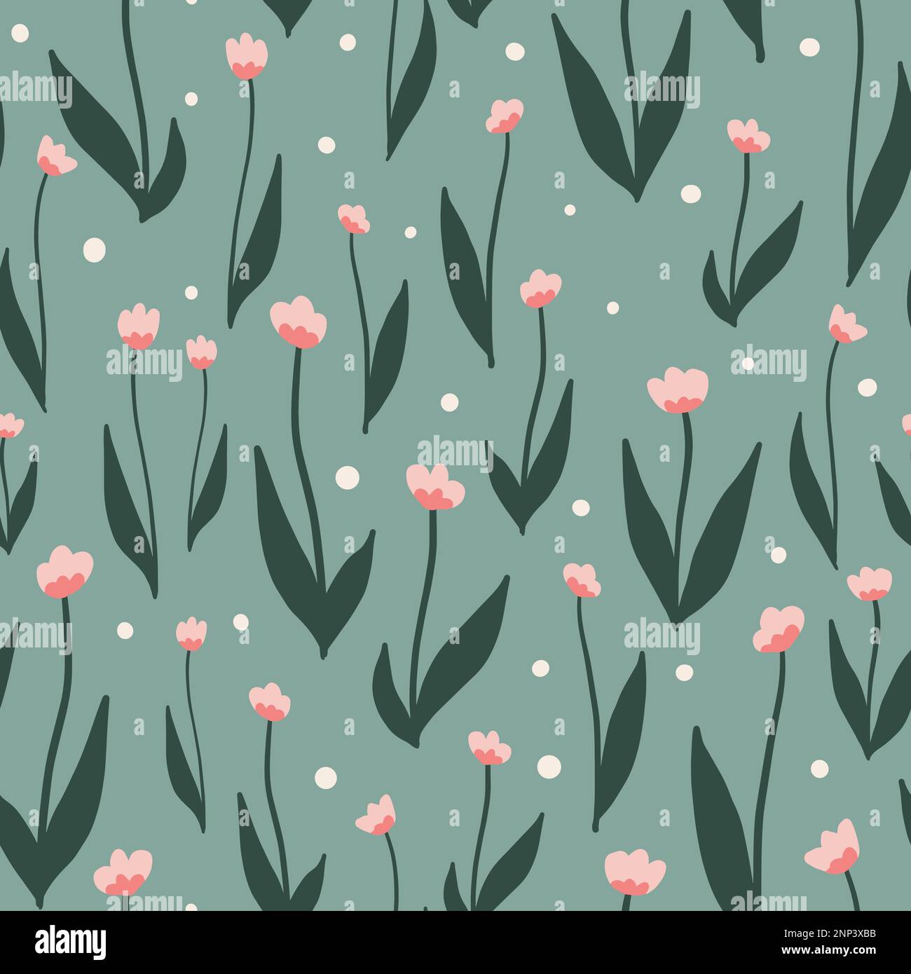 Little pink flowers background Stock Vector Images - Alamy