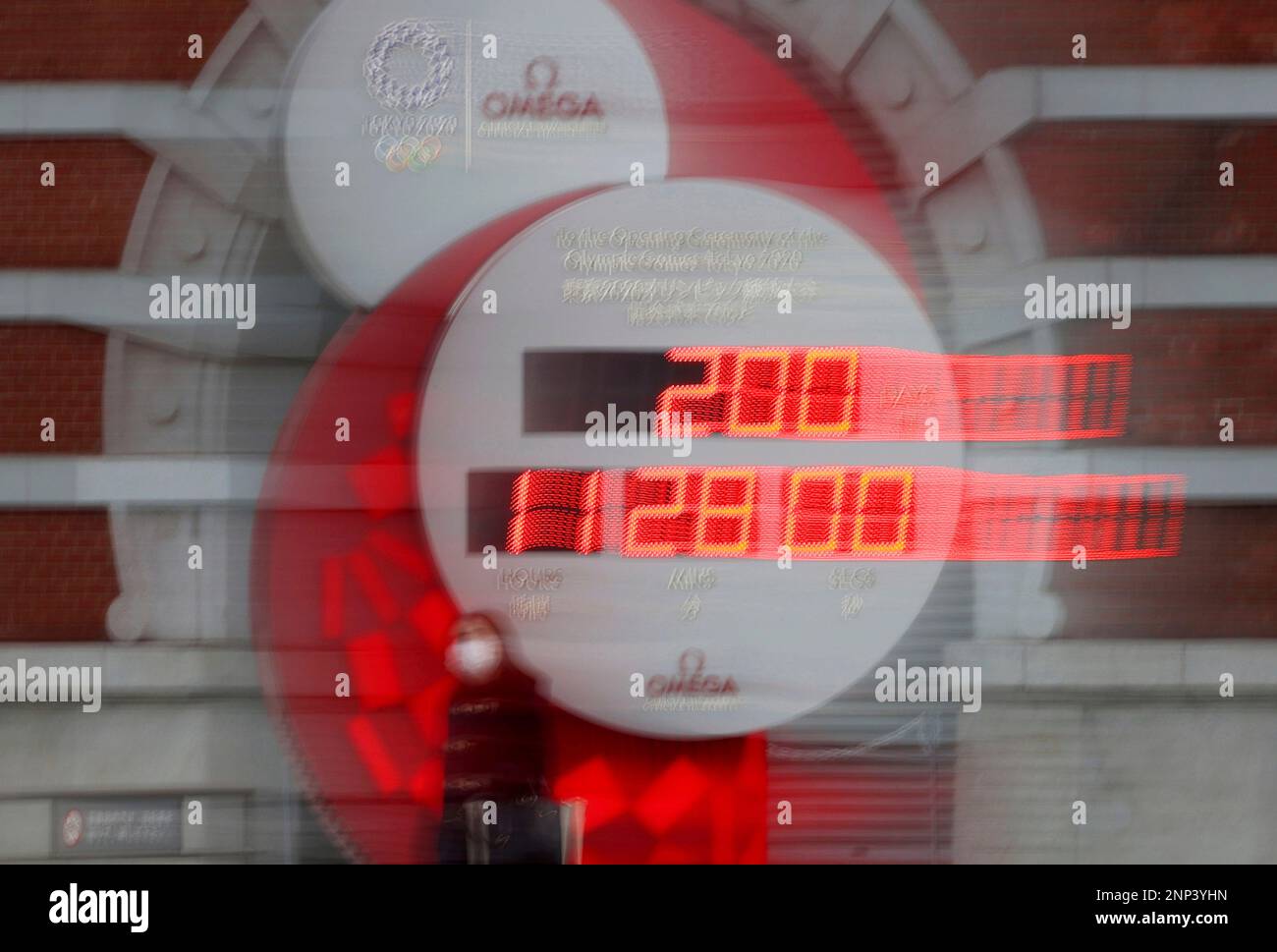 A countdown clock shows that it's 200 days to the opening ceremony of ...