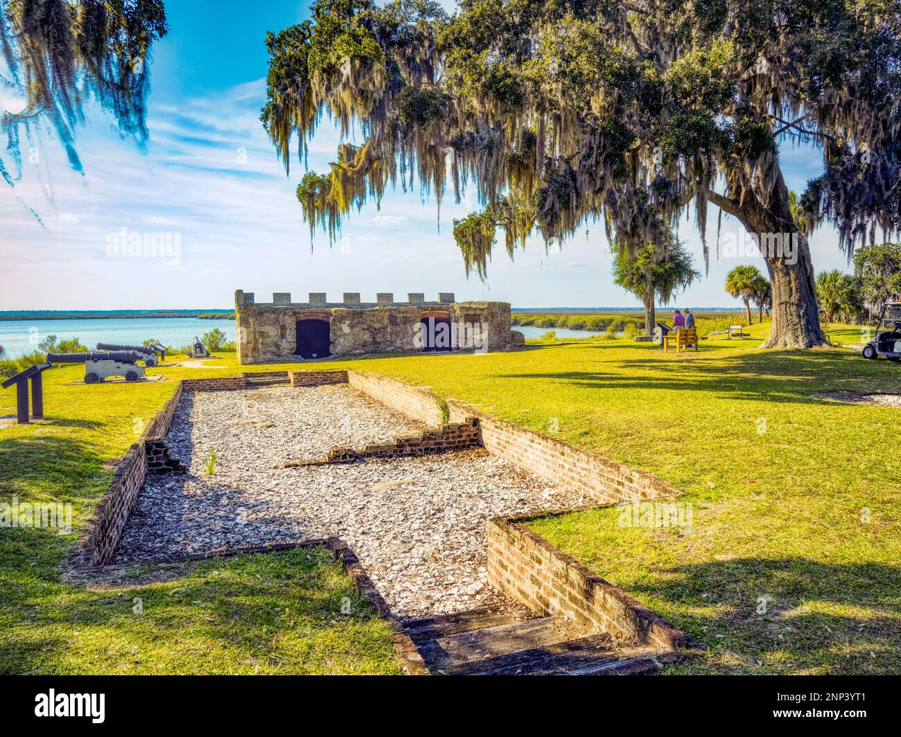 Fort Frederica near sea, Saint Simons Island, Georgia, USA Stock Photo ...