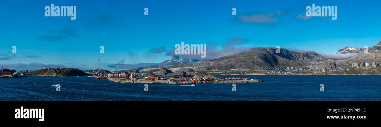 Harbor with shipping containers, Nuuk, Greenland Stock Photo - Alamy