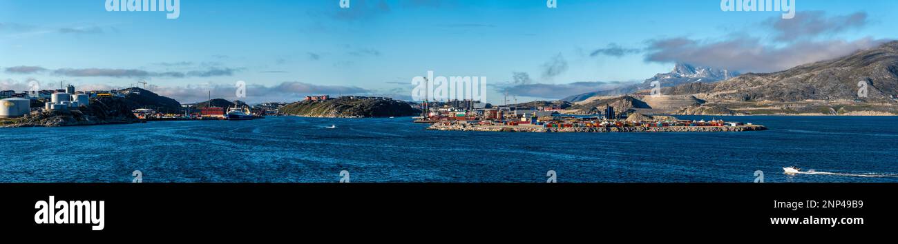 Harbor with shipping containers, Nuuk, Greenland Stock Photo - Alamy