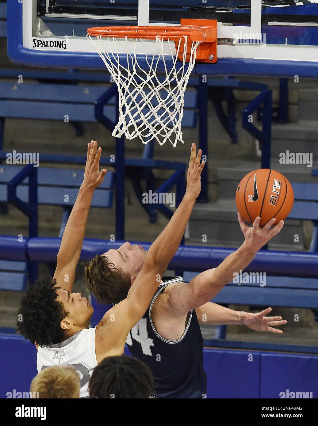 Air Force's Nikc Jackson is unable to keep Utah State's Justin Bean ...