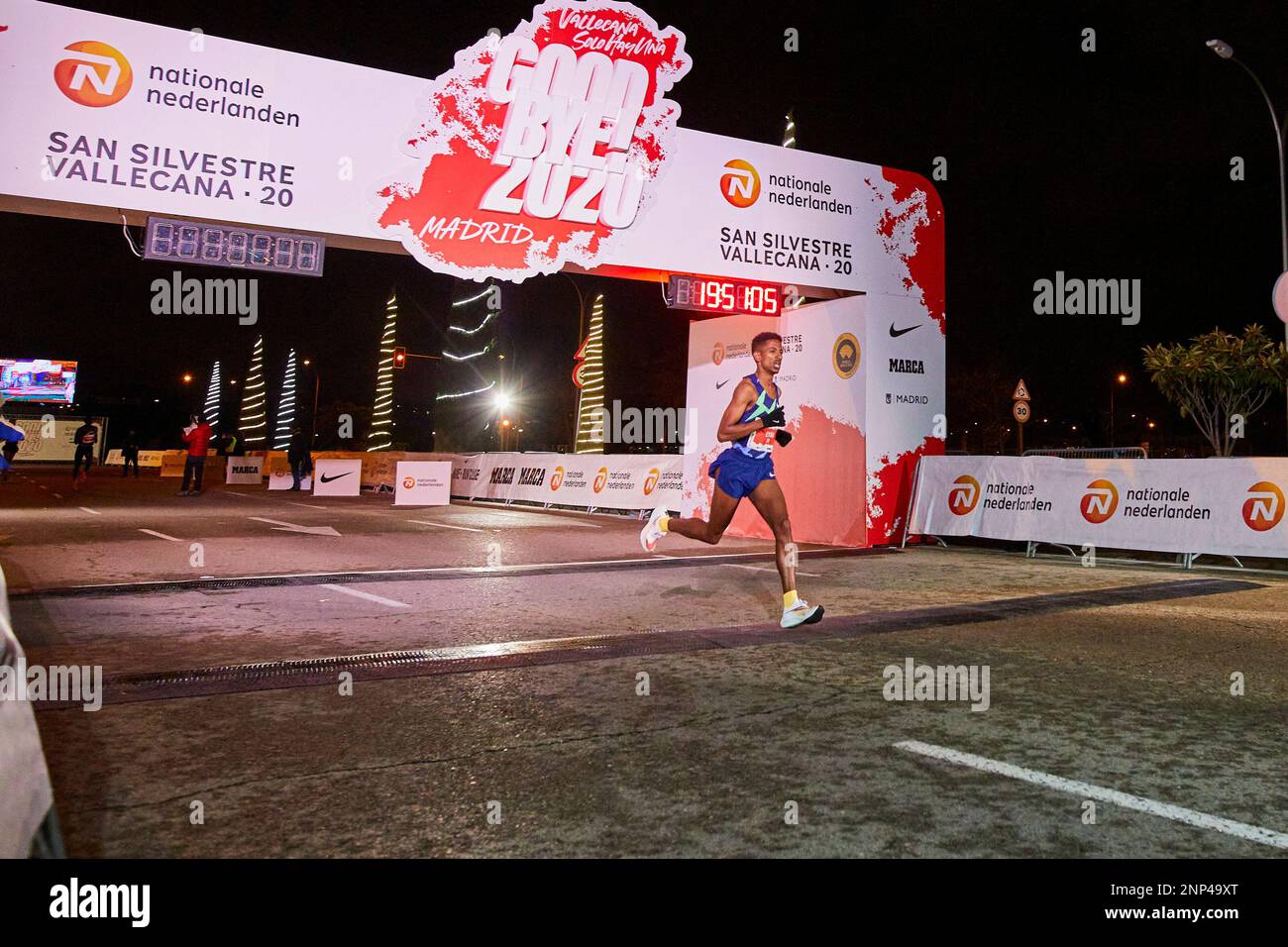 The athlete Faniel Ghebrehiwet Eyob, in the San Silvestre Vallecana ...