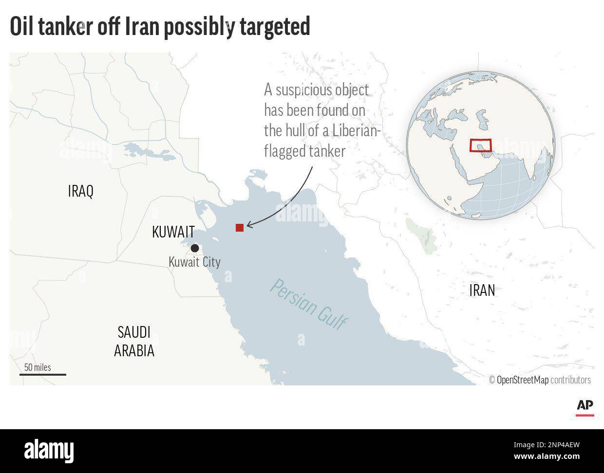 Map locates tanker Stock Photo - Alamy