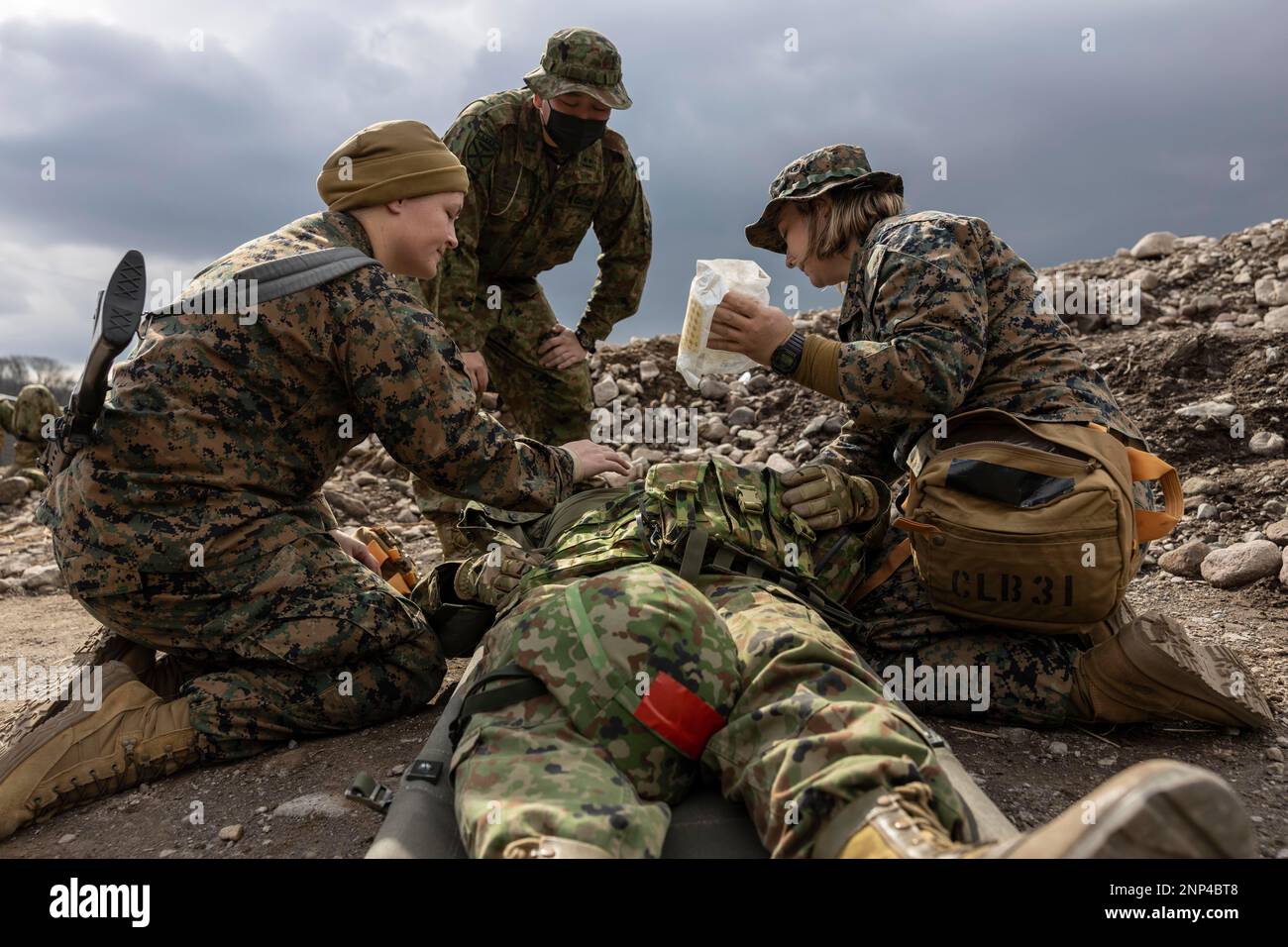 Hijudai, Japan. 18th Feb, 2023. U.S. Navy corpsmen with the 31st Marine ...