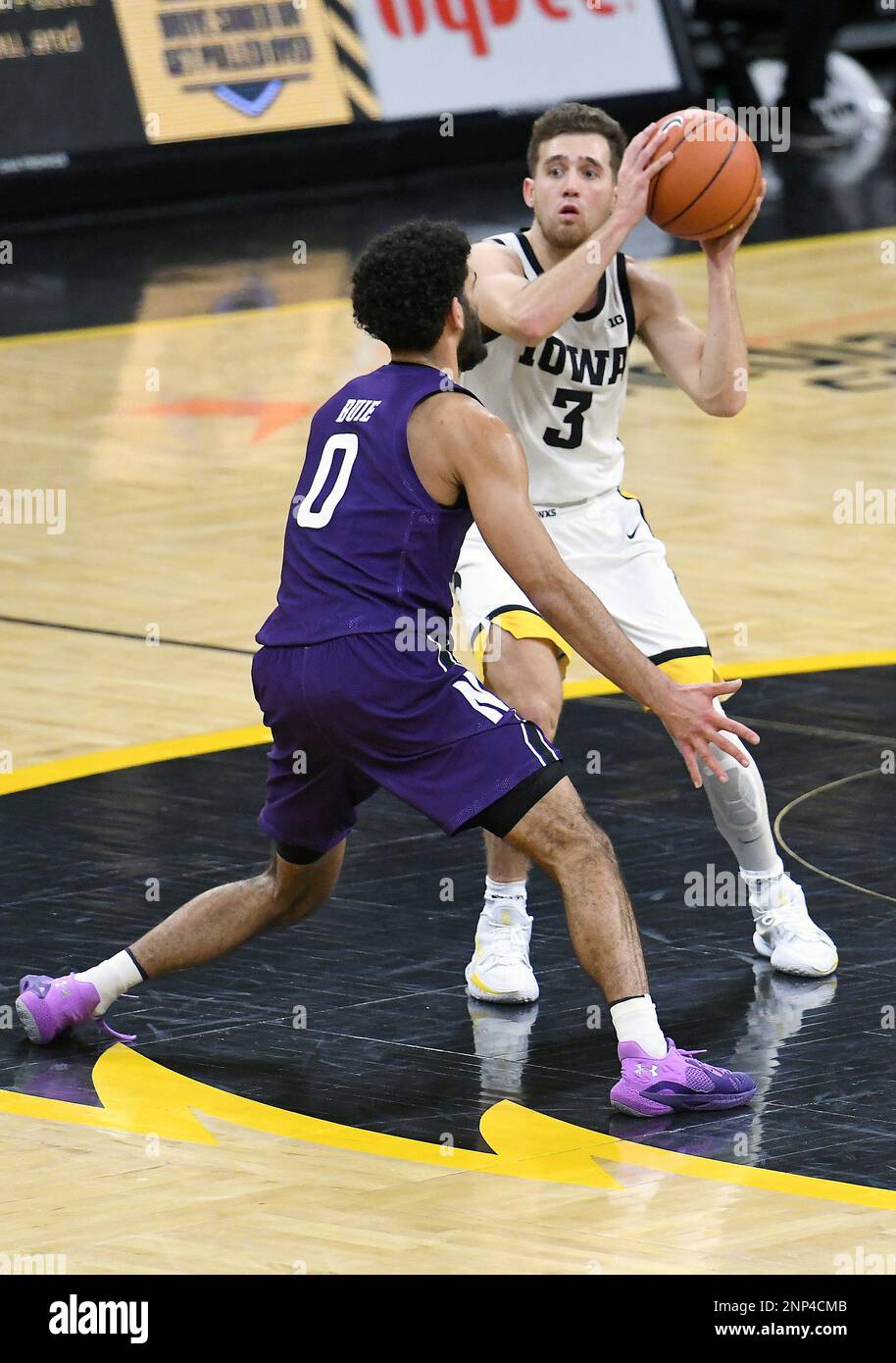 IOWA CITY, IA - DECEMBER 29: Iowa guard Jordan Bohannon (3) looks to ...
