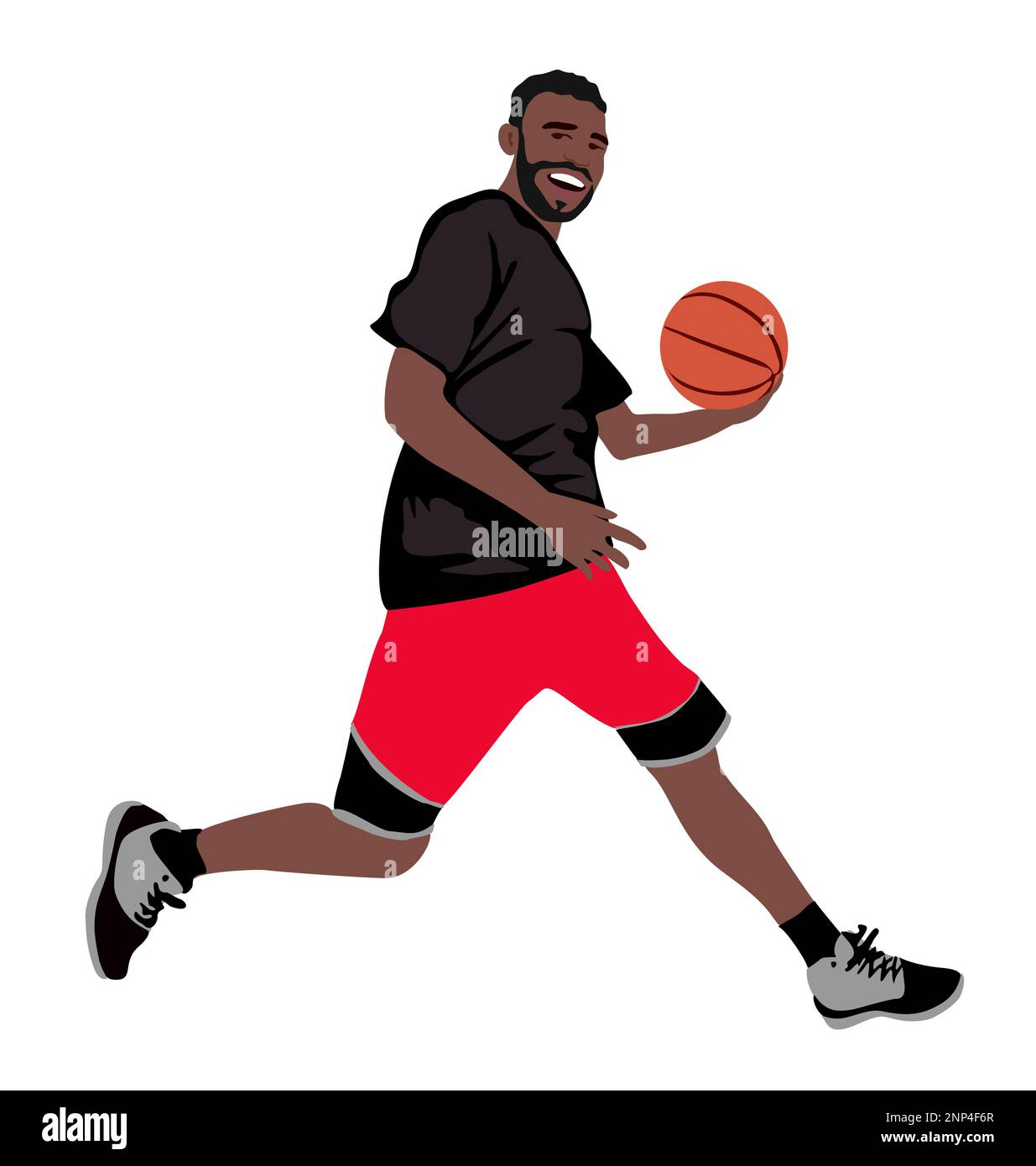 Active african american sportsman Cut Out Stock Images & Pictures - Alamy