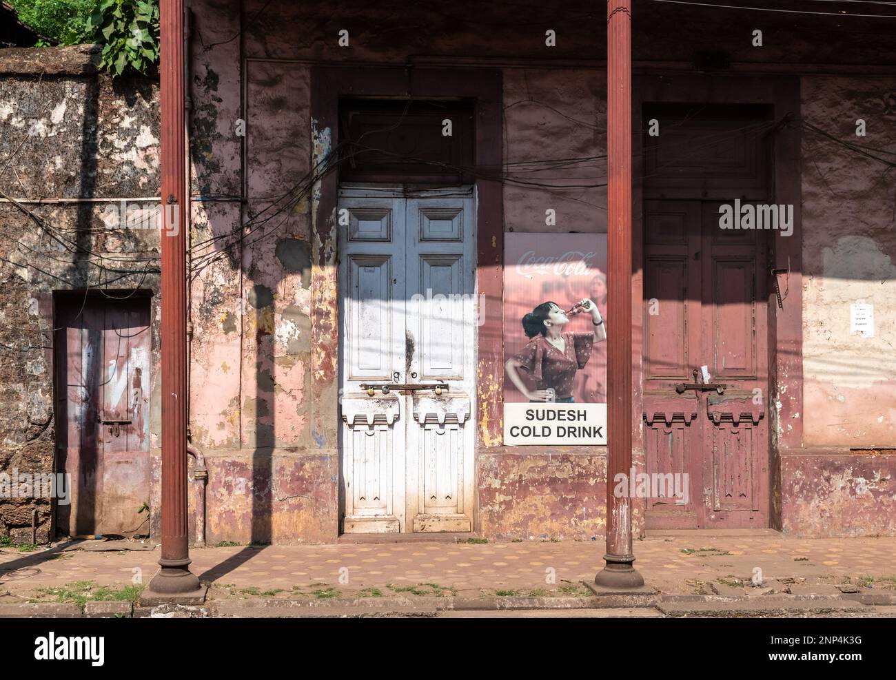 Panaji, Goa, India - January 2023: Exterior facade of an old Portuguese ...