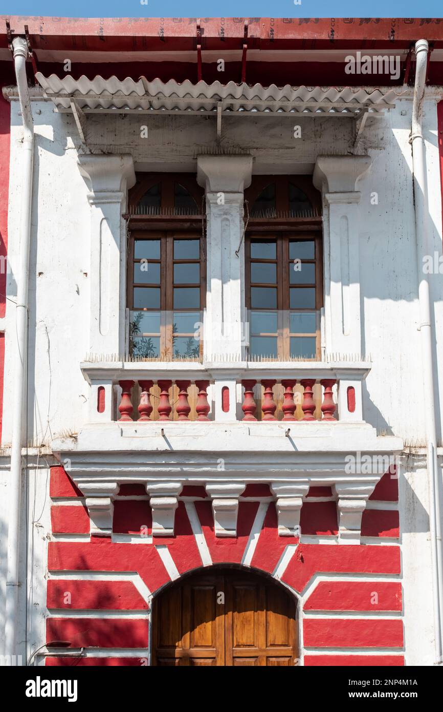 Panaji, Goa, India - January 2023: Exterior facade of an old vintage ...