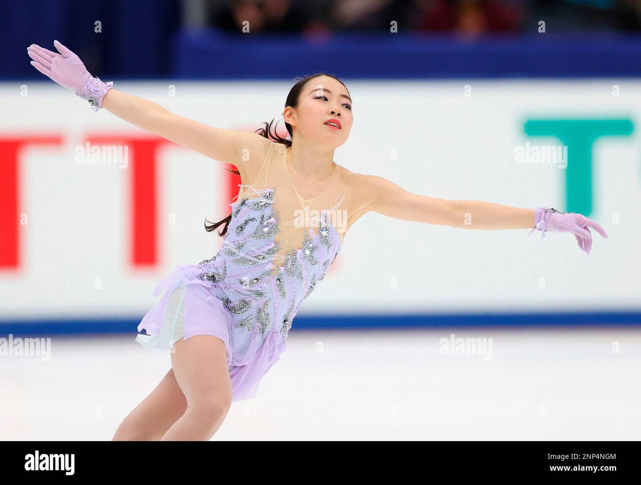 Japanese figure skaters Rika Kihira performs during ladies' Free ...