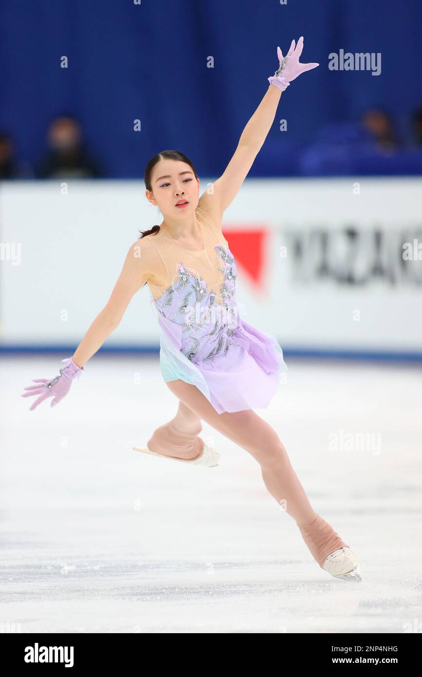 Japanese figure skaters Rika Kihira performs during ladies' Free ...