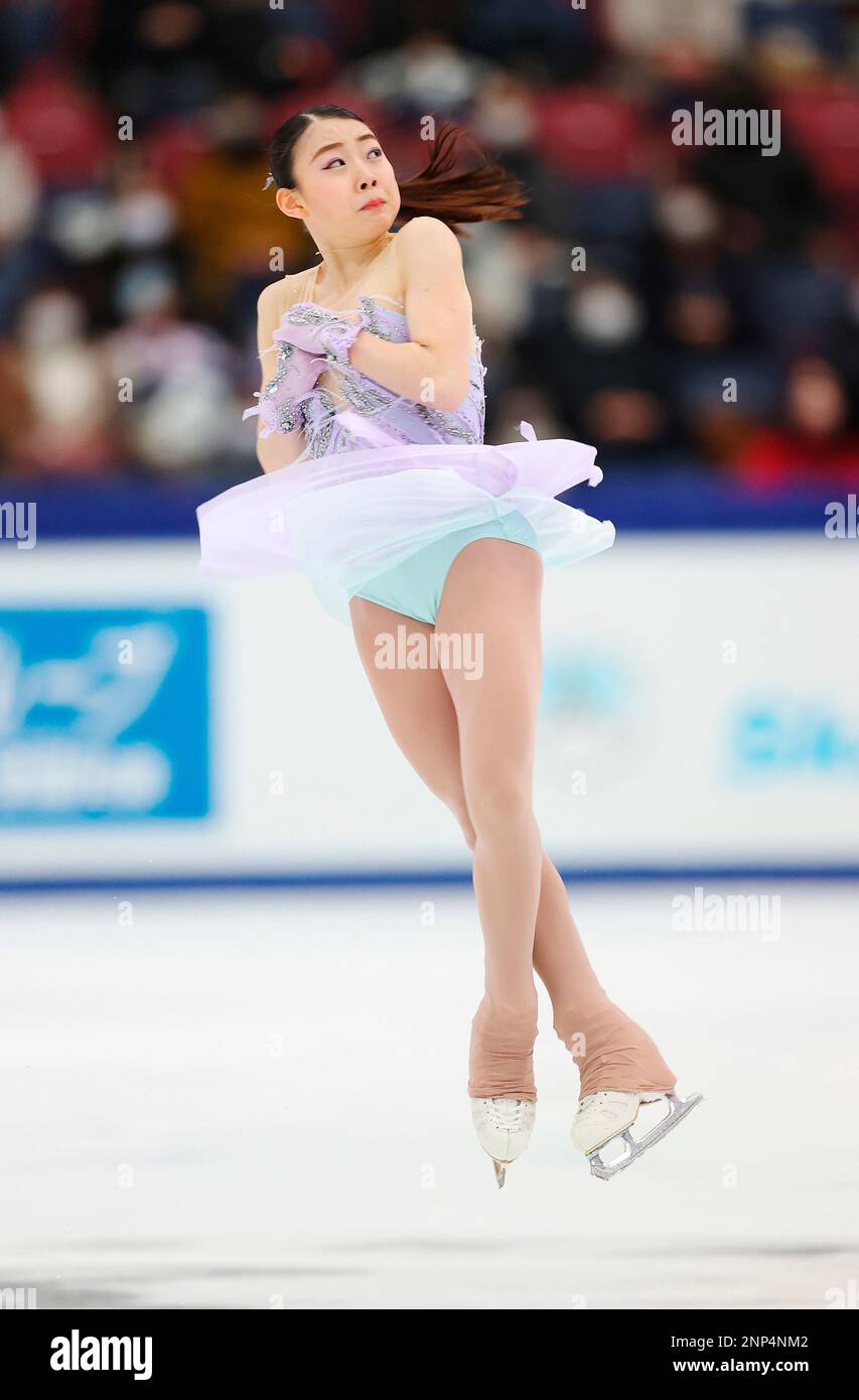 Japanese figure skaters Rika Kihira performs during ladies' Free ...