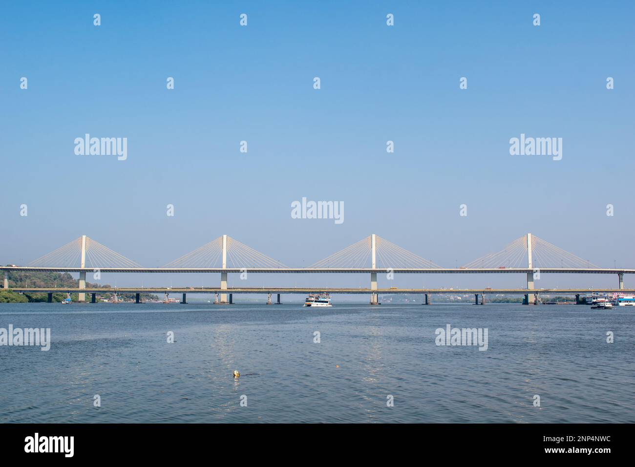 Panjim, Goa, India - January 2023: The cable stayed Atal Setu bridge ...