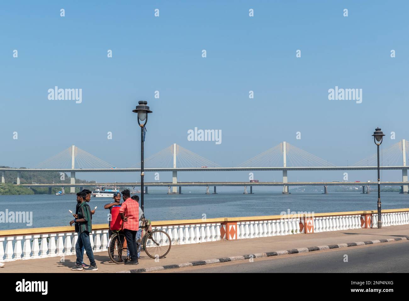 Panjim, Goa, India - January 2023: Street vendor at the riverside ...