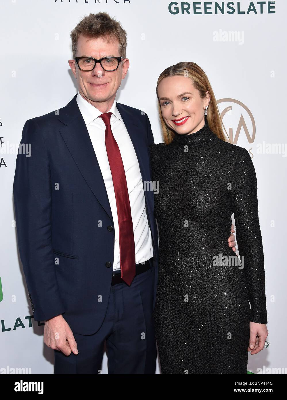 Beverly Hills, USA. 25th Feb 2023. Graham Broadbent and Kerry Condon ...