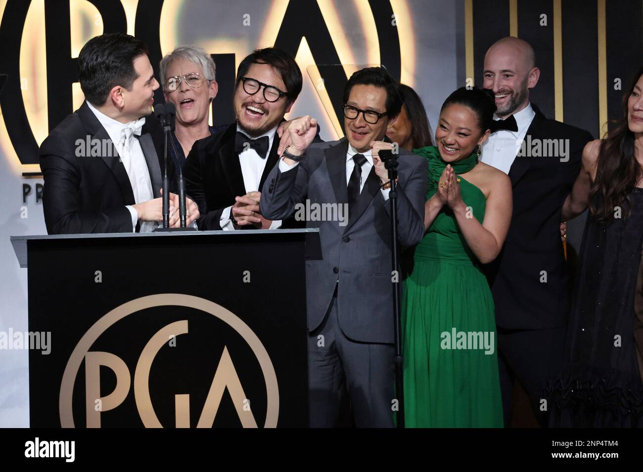 Jonathan Wang, speaking, and the team from Everything Everywhere All at ...