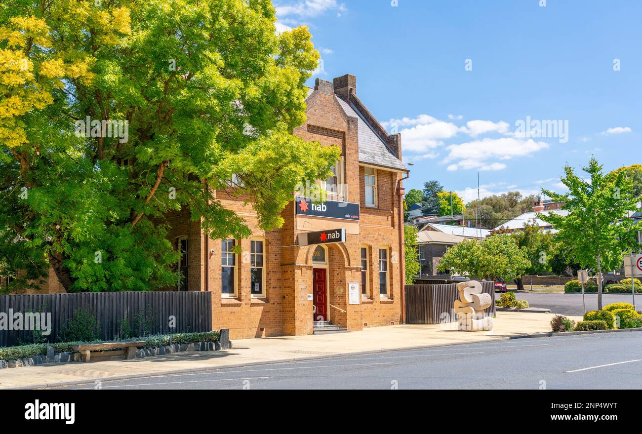 NAB Bank branch at 45N Derby St, Walcha, NSW Stock Photo - Alamy