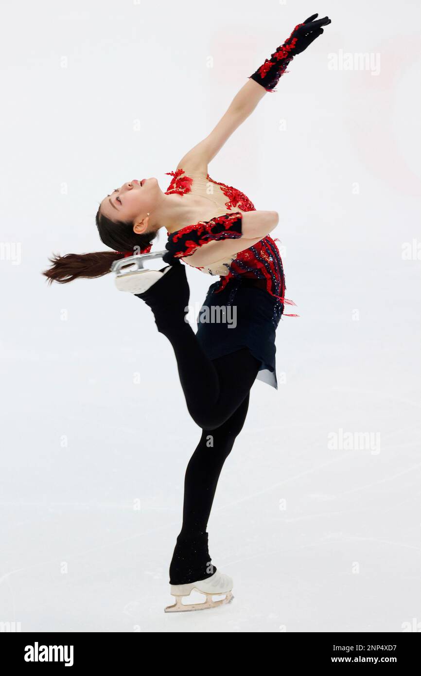 Japanese figure skater Rika Kihira performs during women's short ...