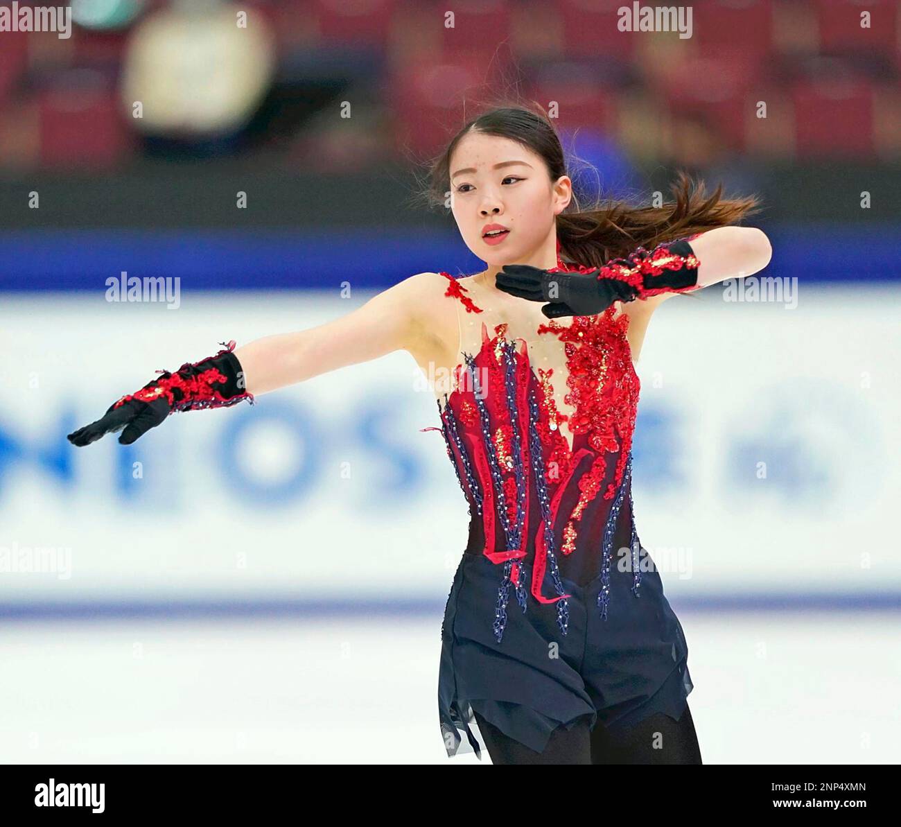 Japanese figure skater Rika Kihira is pictured during an official practice of All Japan Figure ...