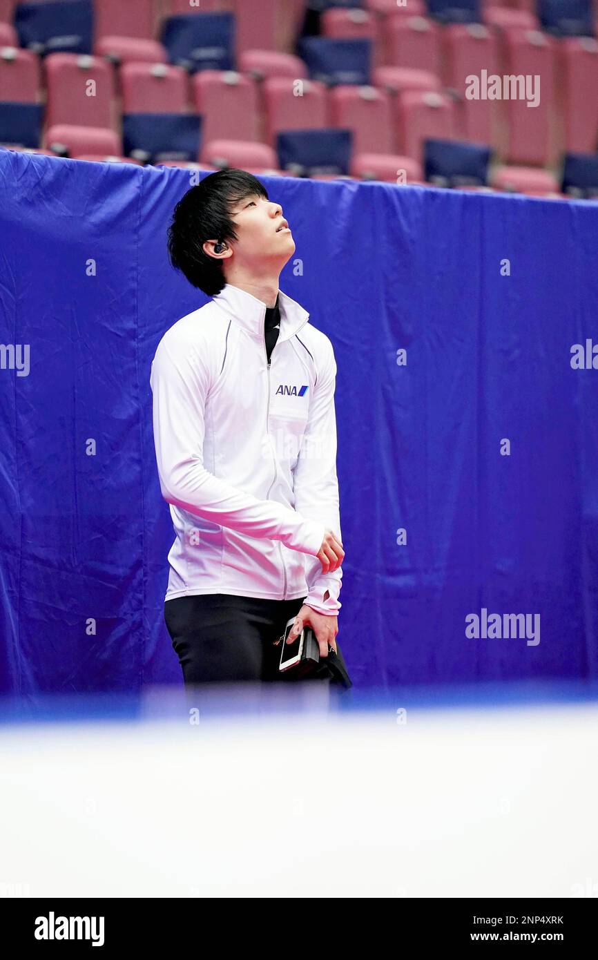 Japanese figure skater Yuzuru Hanyu is pictured during an official ...
