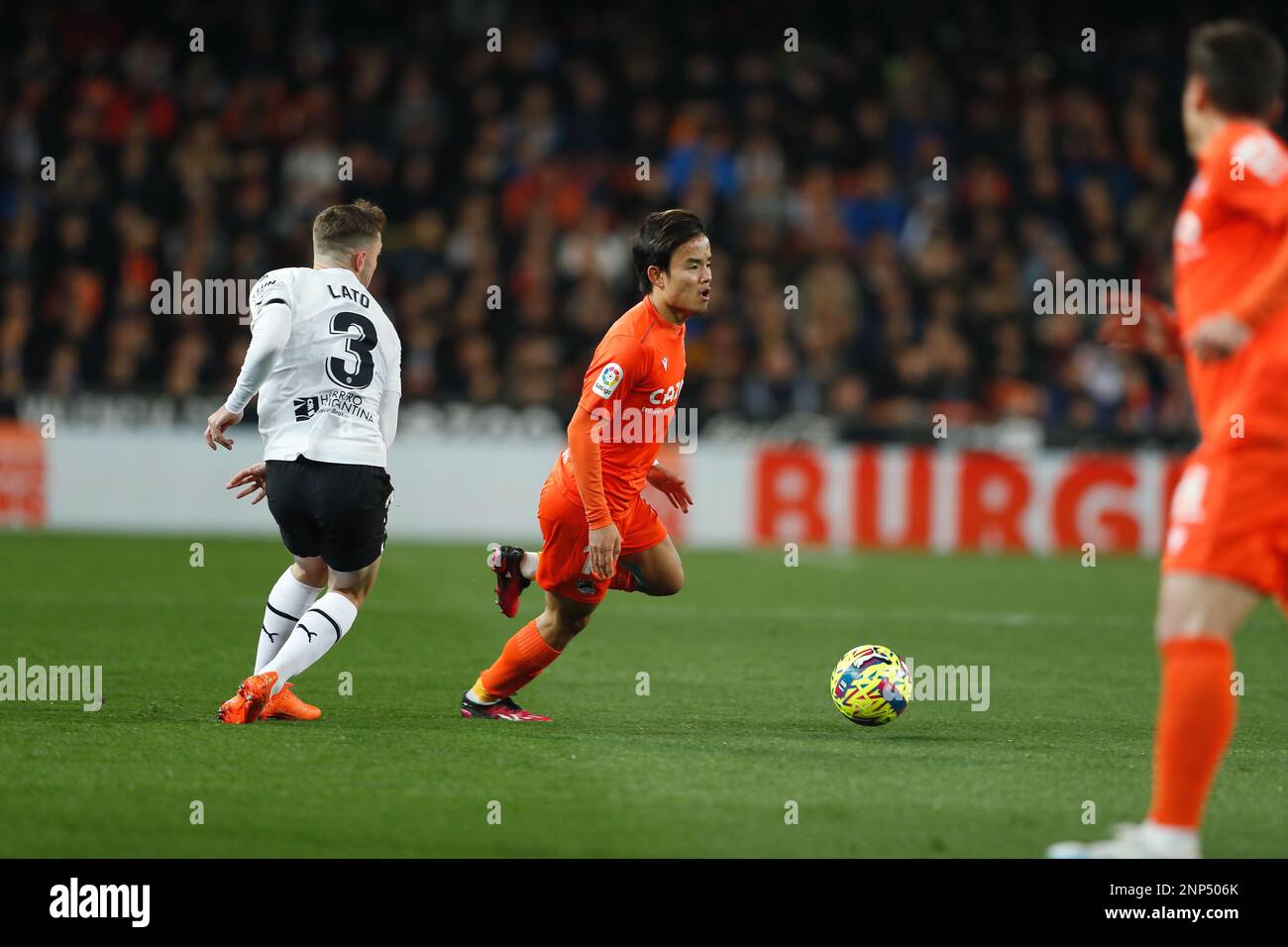 Valencia, Spain. 25th Feb, 2023. Takefusa Kubo (Sociedad) Football ...