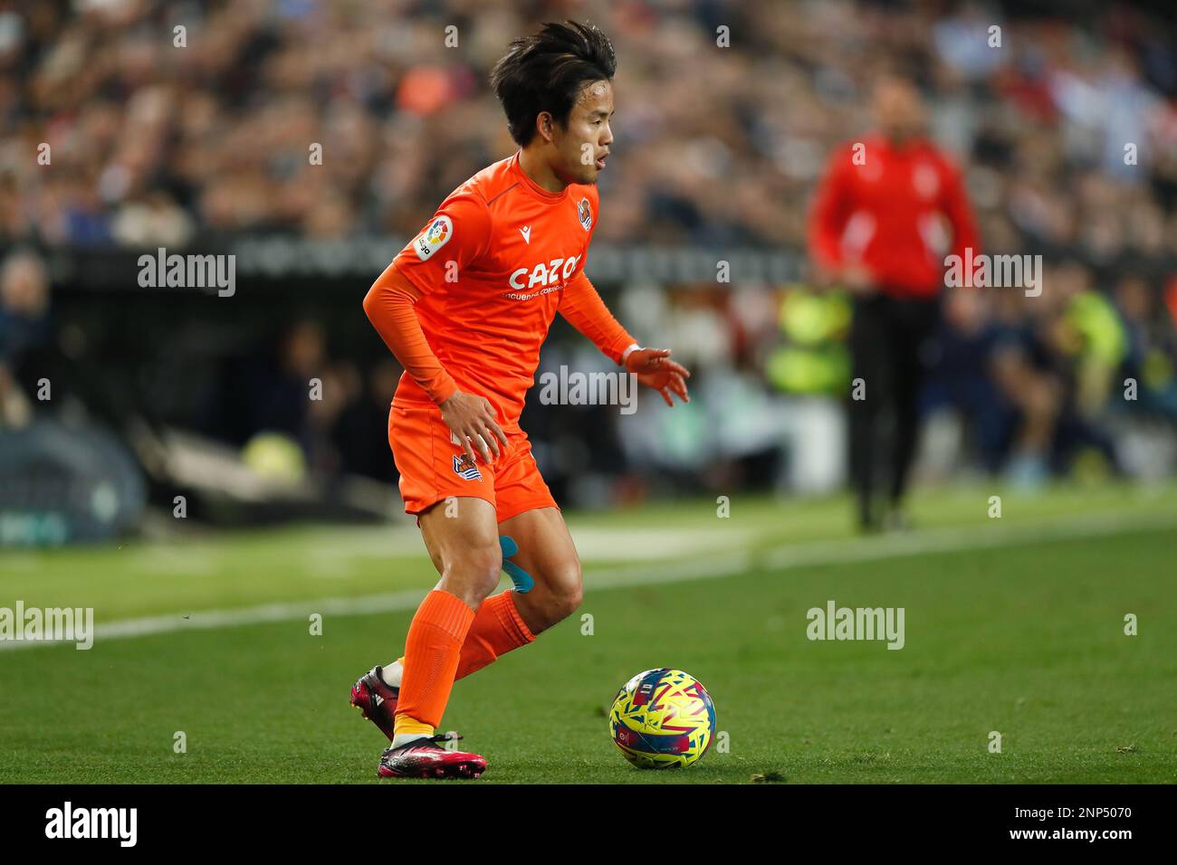 Valencia, Spain. 25th Feb, 2023. Takefusa Kubo (Sociedad) Football/Soccer : Spanish "La Liga ...