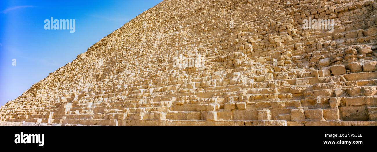 Great Pyramid exterior detail, Giza, Egypt Stock Photo - Alamy
