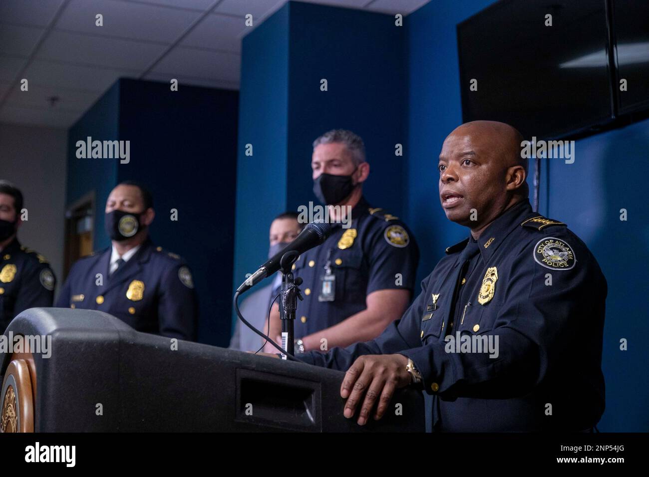 Atlanta Police Department Interim Police Chief Rodney Bryant speaks ...