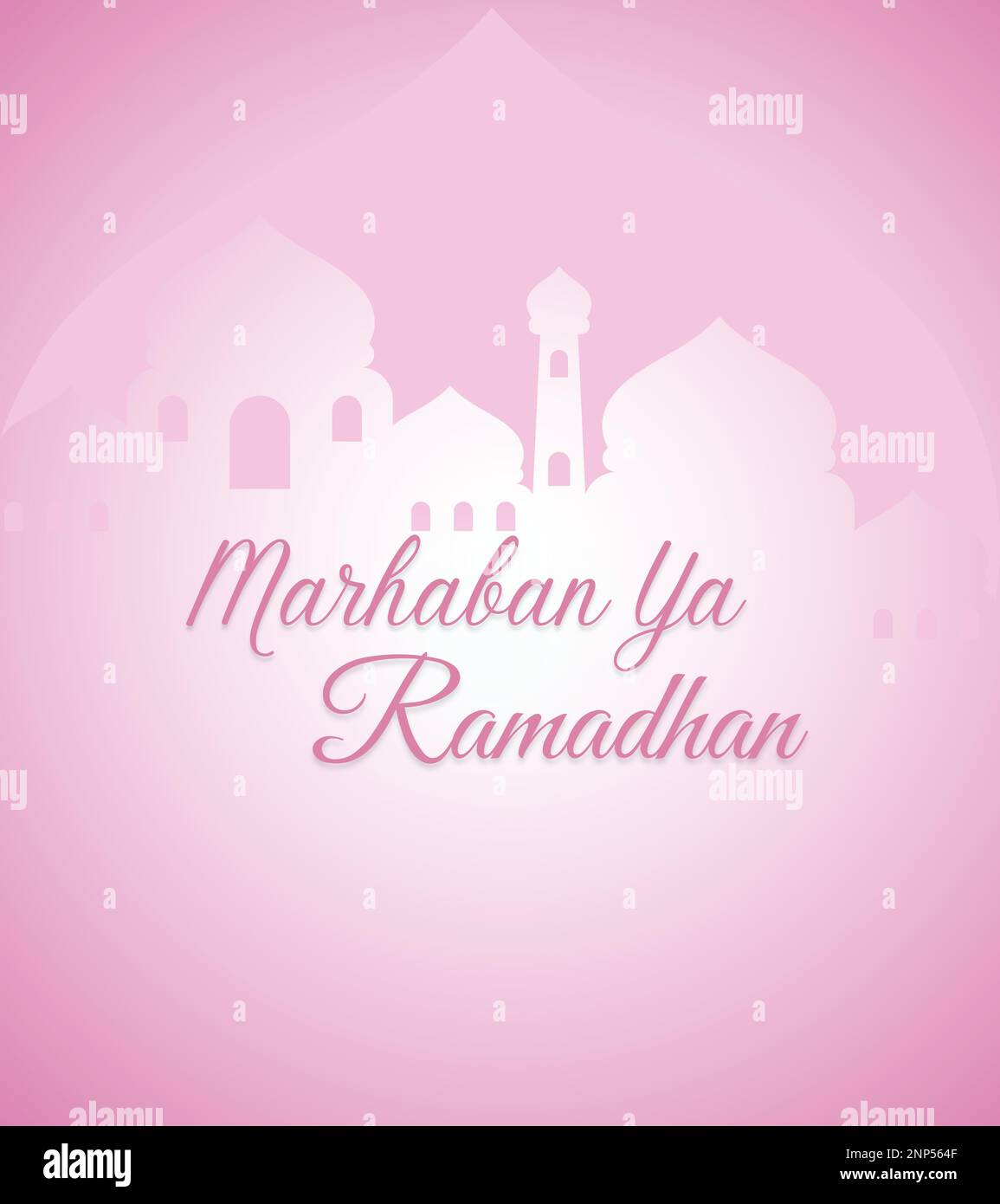 Pink elegance Marhaban Ya Ramadhan poster, social media post, card ...